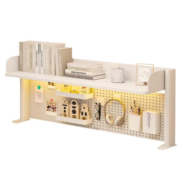 AOVOCO 机上ラック 本棚 有孔ボード デスクシェルフ スチールラック デスク上置き棚 ブックスタンド 卓上 簡単組立 2段 幅60×高さ38 1枚の有孔ボードあり商品コード：49076267839型番：WYY-2408-DSK3-2C...