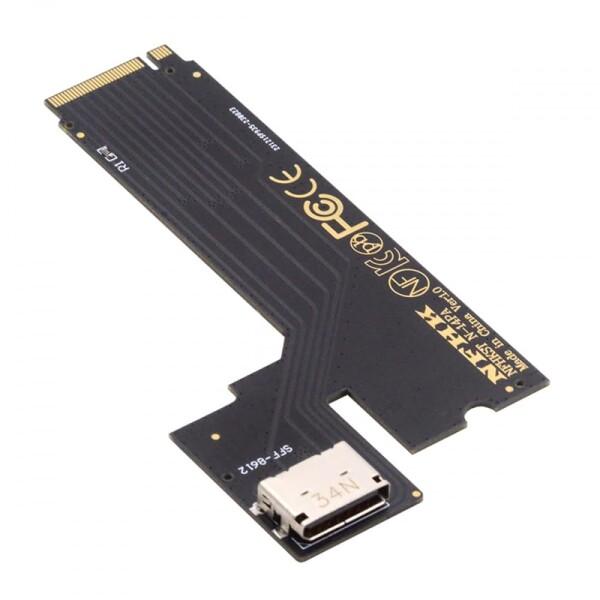 CY カード PCI-E 4.0 M.2 M キーから Oculink SFF-8612 SFF-8611 ホスト アダプター、2022-2023 ThinkBook 14+ 外部グラフィック カード &amp; SSD 用商品コード：49...