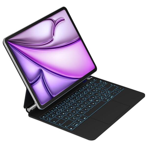 Foeytaody iPadマジックキーボード 2026 i-Pad Air 13インチ(M4/M3//M2) i-Pad Pro第3/4/5/6世代12.9インチに適用 i-Padキーボードケース 日本語配列トラックパッド ショートカット...