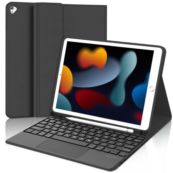 IVEOPPE iPad 第9世代 キーボード タッチパッド付き 第8世代 第7世代 10.2インチ 軽量 薄型 iPad Air3 ケース iPad Pro 10.5インチ ケース キーボード 着脱式 マルチペアリング ペンホルダー付き ...