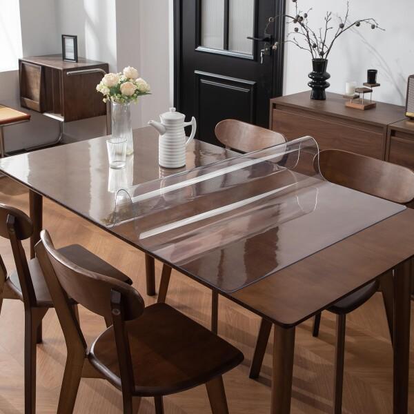 テーブルクロス 透明 PVC テーブルマット 80x160cm 厚さ1.5mm 長方形 デスクマット 無臭 ビニール 矩形 テーブルカバー 防止・防塵・防水・耐久・耐熱 カスタマイズ可能商品コード：49076433063型番：曾-828-3...