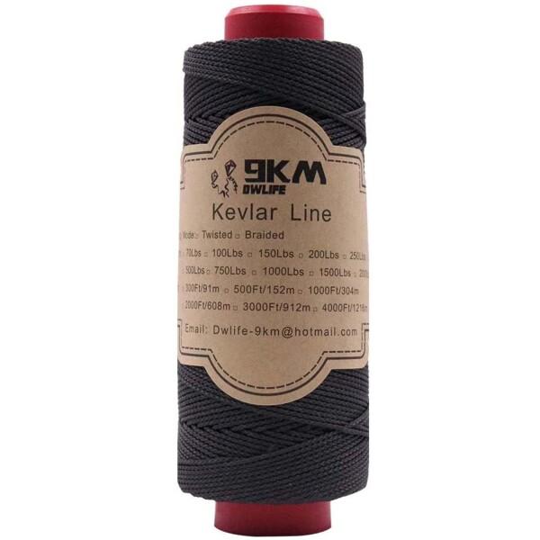 9KM DWLIFE ケブラーコード 100%ケブラー繊維 ブレード 耐荷重22kg~680kg 編み構造 高強度 軽量 低伸度 UVカット アシストライン ケブラー糸 ケブラーライン アウトドア 釣り カイト糸 ハイキング アクセサリーコ...