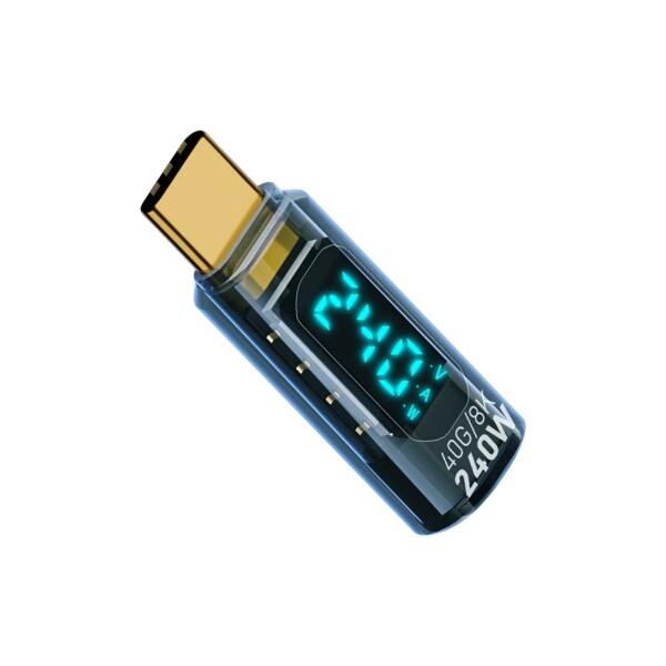 Duttek USB C 延長アダプタ240W 超高速充電, 40Gbps USB Type-c 延長アダプタ, USB-C オス メス延長コネクタ 8K 60Hz HD映像信号伝送, PC/MacBook/スマホ/スレート/Switch対...