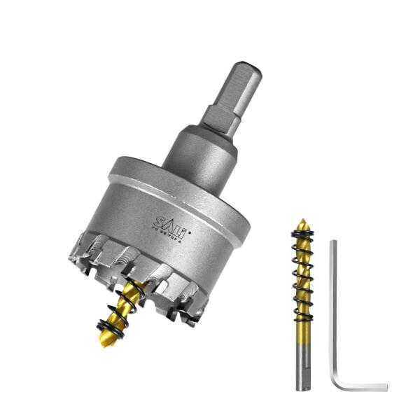SALI 超硬 ホールソー 穴あけ ステンレス 45mm 切削工具 ホールカッター ドリルビット 電動ドリル ドライバー対応 石膏ボード・プラスチック・木材・合板・鉄板・アルミ板適用 組み立て簡単商品コード：49076478498型番：TC...