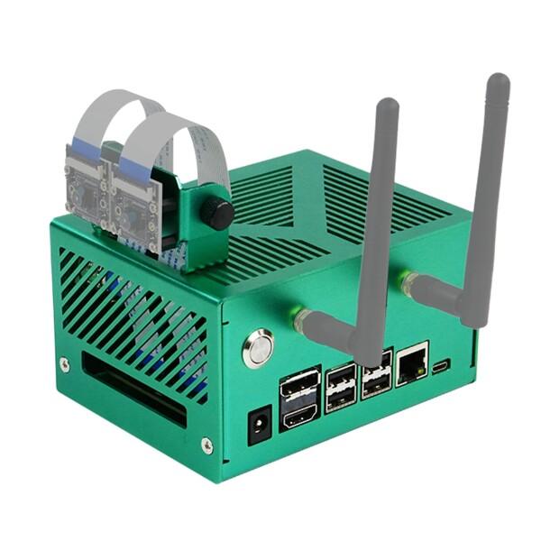 Yahboom Jetson Orin Nano/Orin NX SUPER Xavier NX アルミニウム合金金属ケース、冷却ファン付き、カメラまたはアンテナなし商品コード：49076499022型番：Jetson-caseカラー：Je...