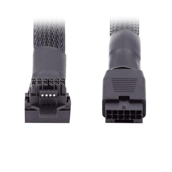 CY 12VHPWR ATX3.0 PCI-E 5.0 パワーモジュラーケーブル オス-メス アップアングル90度延長 17cm 3080 3090TI PSU 16ピン 12+4P グラフィックスカード対応商品コード：4907651978...