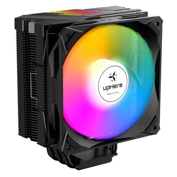 upHere CPUクーラーサイドフロー型 LGA1700対応 高性能 ARGB PWMファン採用 AURA Sync同期 5V 3PIN ARGB/Auto RGB ヒットパイプ６本 AM4対応 黒い …商品コード：49076523946...