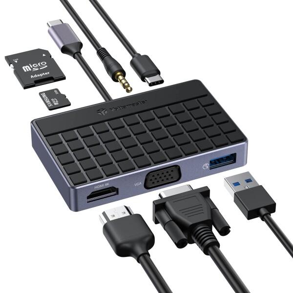 Yottamaster USB ハブ HDMI 4K@30Hz 100W PD急速充電 USB 3.0 （最大5Gbps）USB-A ポート TF/SD カードの読み取りをサポート ハブ USB-C HDMI アダプタ 対応 タイプc ハブ...