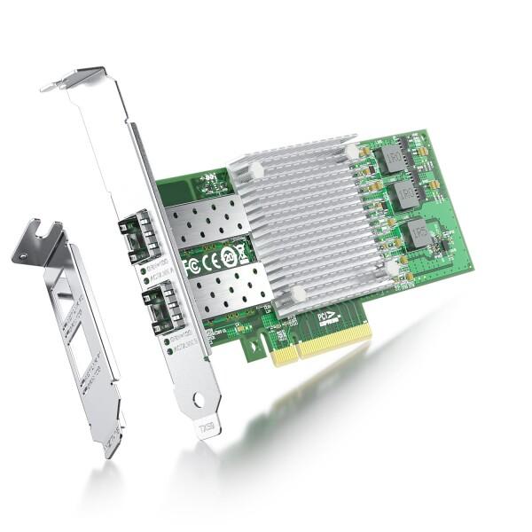ipolex 10Gb NIC SFP+ PCIE ネットワークカード,Broadcom BCM57810Sコントローラ付き,デュアル SFP+ポート,PCI-E X8/X16,PCI Express LAN カード,Windows Ser...