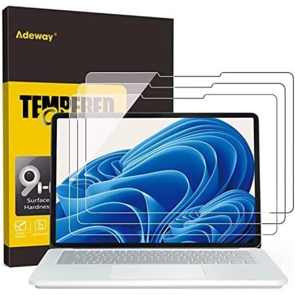 2+1枚入りAdeway Microsoft Surface Laptop Studio 2/1 14.4inch ガラス保護フィルム U型9H硬度 高透過 指紋防止 気泡防止 高感度タッチ 2.5D加工 貼り付け簡単商品コード：49076...