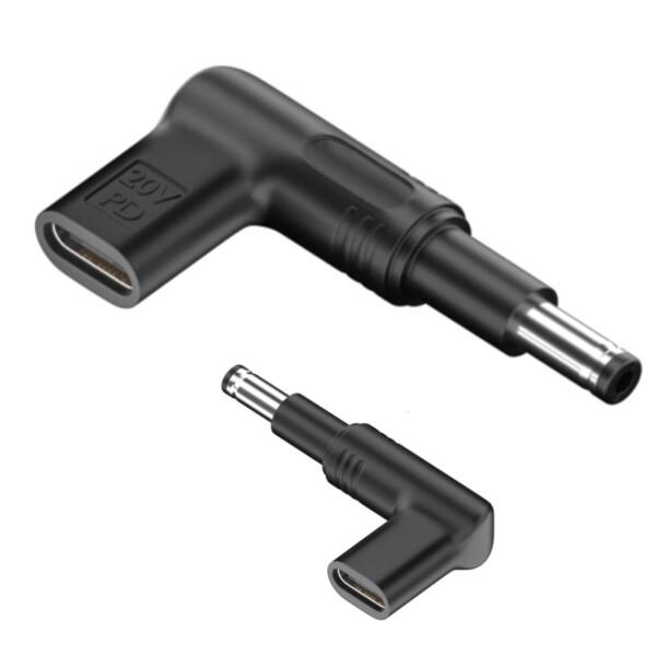fine-R USB-C 入力 DC 4.8×1.7mm 出力 ノートパソコン用 変換アダプター PD充電対応 高速充電プラグ 19.5V 100W 主にHP/ASUS対応 タイプC 電源変換 USB-Cアダプタ（PL保険加入品） (13-...