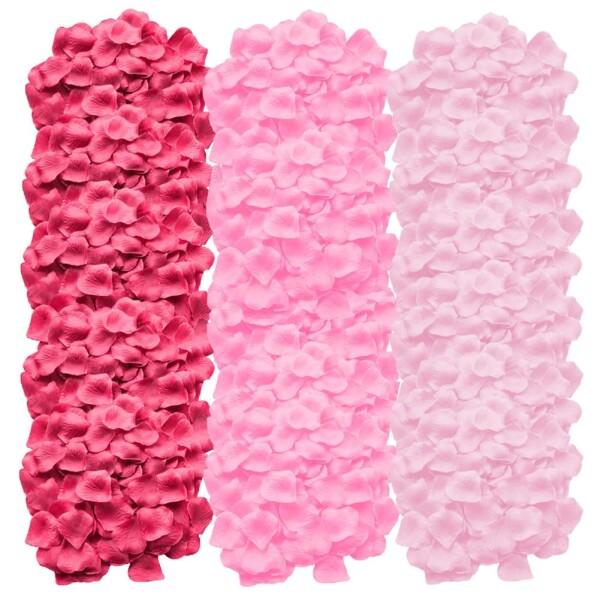 花びら 3000枚セット ピンク系 フラワーシャワー 薔薇 バラの花びら ローズ 造花 プロポーズ 飾り 結婚式 ウエディング ２次会 誕生日 お祝い クリスマス パーティー用飾り 桜吹雪 撮影 演出小物 人気 (３種ピンク)商品コード：4...