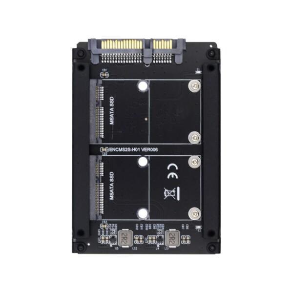 chenyang 2イン1コンボMSATA SSDから2.5インチSATA JBOD HDDディスクドライブエンクロージャアダプター。商品コード：49076554644型番：CY-SA-049カラー：2 MSATA - SATA。JBODは...
