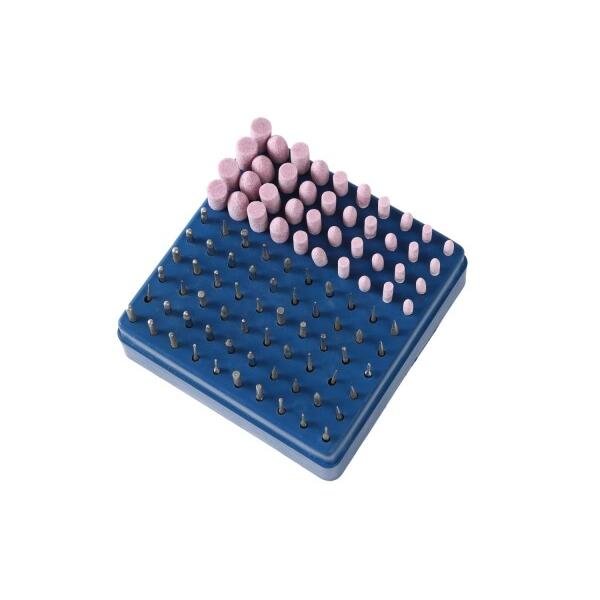 UID 2.35mm軸径 100本 軸付砥石 &amp; ダイヤモンドビット組合せセットNO.885 このセットだけで砥石とダイヤモンドの両作業ができて時間が短縮できます商品コード：49076563223型番：NO-885サイズ：110mm...