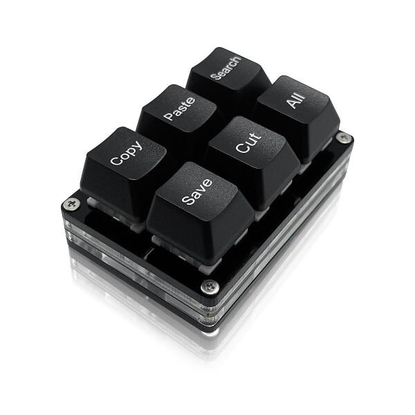 BTXETUEL コピーペースト 検索 セーブ カット オール6キー キーボード 片手OSUキーパッド プログラム可能 メカニカル ショートカット マクロキーボード 仕事やゲーム用 (ブラック)商品コード：49076579067型番：2nd...