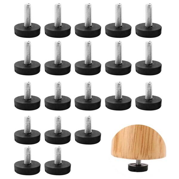 レベリングフット アジャスターボルト 固定脚 椅子アジャスター アジャスター金具 家具移動パッド ネジ付 取り付けが簡単 床を保護し 騒音を低減する M6*20mmとM6*15mm商品コード：49076588655型番：EsiFare-w0...