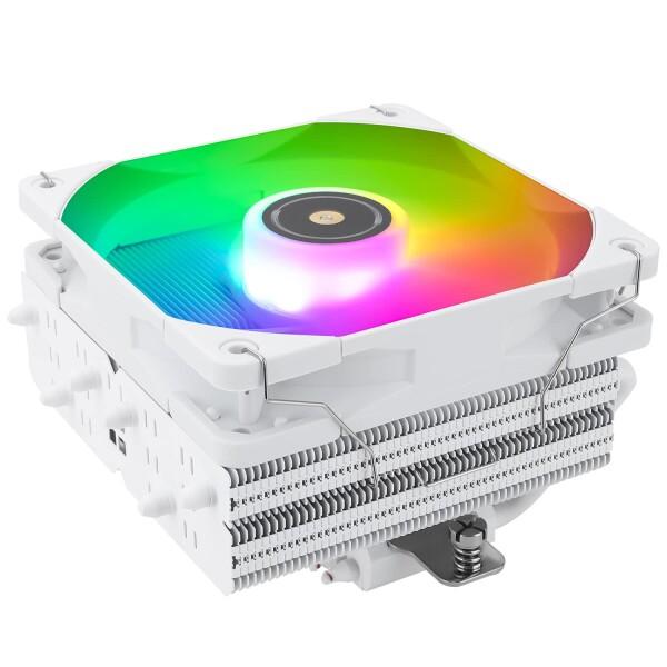 Thermalright SI-100 White ARGB CPUエアクーラ、6×6 mmヒートパイプ、120mm PWM静音ファン付きCPUクーラ、S-FDB V 2.0ベアリング、AGHP 3.0技術、AMD:AM4/AM5/Inte...
