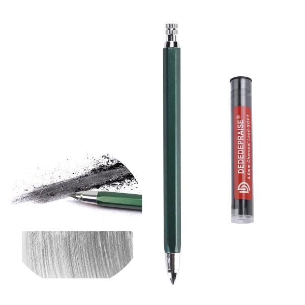 シャープペンシル スケッチ 鉛筆 芯交換可能 3種類 4mm太い芯 滑り止め 鉛筆削り付き 木炭 耐久性 スムーズ 素描鉛筆 絵画用品 製図 絵具 デッサン アーティスト 美術 アート クラフト 文房具 初心者 誕生日 プレゼント 入学 卒...