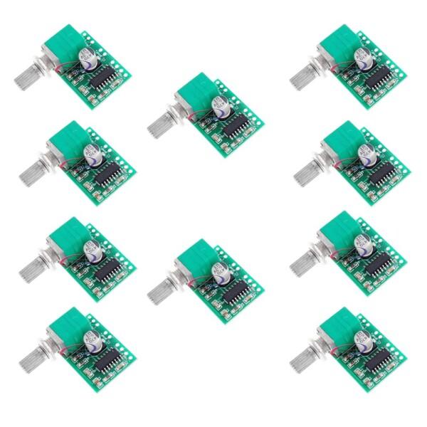10pcs PAM8403 Mini Amplifier Board DC 5V Digital Audio Amplifier Power Amp Module Board with Potentiometer USB Power Sup...