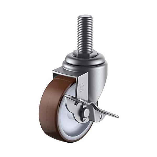 (株)ユーエイ キャスター ストッパー付 SUS-ST-75URS-M16X40商品コード：49076620041型番：SUS-ST-75URS-M16X40車輪径:75車輪材質:ウレタン許容荷重:70(71.4)車幅:26取付高:97