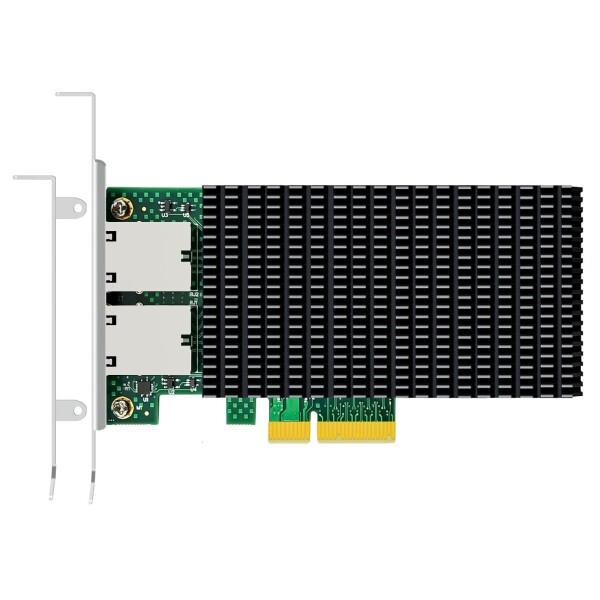 GLOTRENDS ST7368 10Gbps LAN カード 2 ポート Intel X550 10G/1000/100Mbps NIC RJ45 LAN ポート PCI-Express X4 接続 (Mac OS 非対応)商品コード：4...