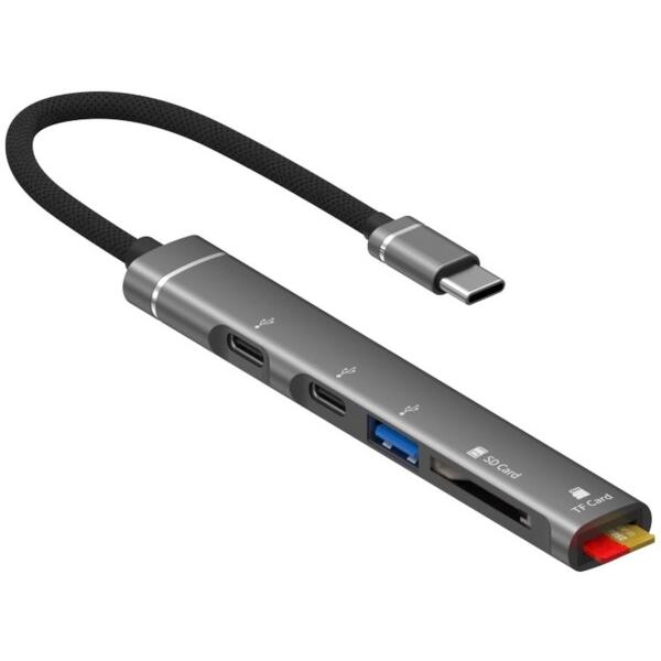 WHQ SDカードリーダー タイプCUSB3.0 急速 メモリカードリーダー USB-A/USB-C/FT/Type-C iOS Android 5Gbps高速データ転送 USBハブ 拡張アダプタ iPhone16/15 MacBook P...