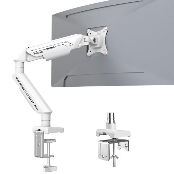 Fydeamer PC モニターアーム 17-35インチ対応 湾曲モニター対応 液晶ディスプレイアーム ゲーミングモニタースタンド ガススプリング VESA規格対応 75X75/100X100 多角度調節 耐荷重11kg シングルアーム ホ...