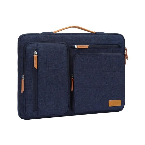 MOSISO 360 保護 パソコンPCケース、対応機種 MacBook Pro 16 インチ 2025-2019 M4 M3 M2 M1、15-15.6インチ ノートパソコン、側開け メッセンジャーバッグ 4つファスナーポケット &amp...