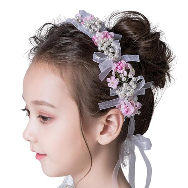 ヘアアクセサリー ピアノ発表会 ヘッドドレス 女の子 子供 手作り ハンドメイド アレンジ 髪飾り(D) (PHC12-P)商品コード：49076826767型番：GROUP-Dカラー：PHC12-P7つのビジュー付きパールと花が豪華に並ん...