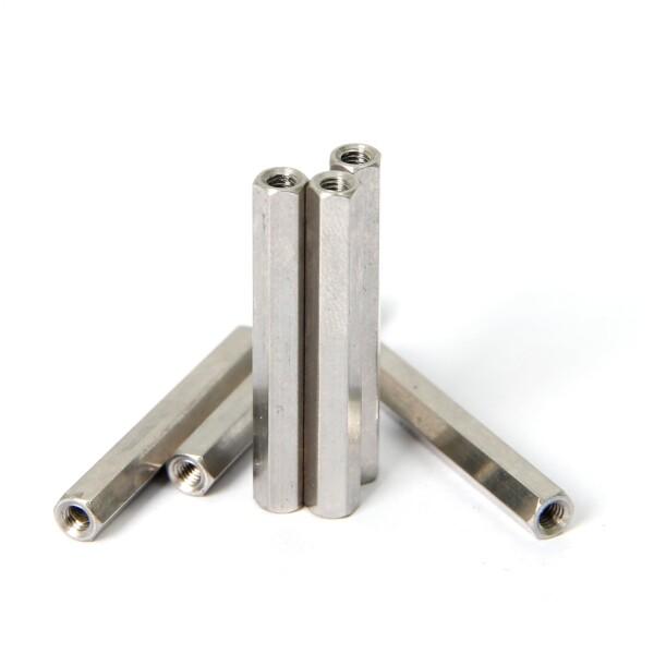 Increased Fire ステンレススチール 六角ナット M3 長さ35mm 6個入り ロッドカップリングナット スタッドコネクタファスナー シルバートーン商品コード：49077088081型番：LIAO-93-35サイズ：M3 x 3...