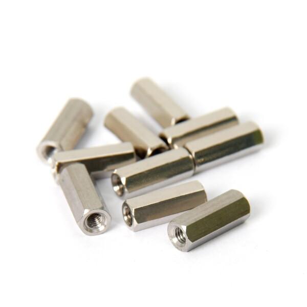 Increased Fire ステンレススチール 六角ナット M3 長さ13mm 10個入り ロッドカップリングナット スタッドコネクタファスナー シルバートーン商品コード：49077088082型番：LIAO-93-13サイズ - M3 ...