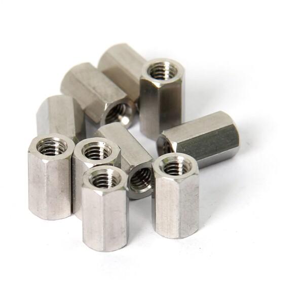 Increased Fire ステンレススチール 六角ナット M3 長さ8mm 10個入り ロッドカップリングナット スタッドコネクタファスナー シルバートーン商品コード：49077088083型番：LIAO-93-8サイズ：M3 長さ8m...