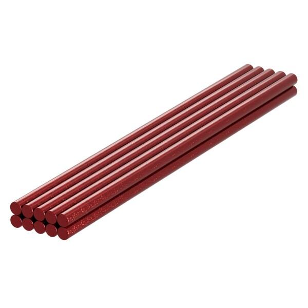 HANSILK グルーガンスティック 替え用 10本入 レッドパール 強力粘着 高温対応 速乾 無臭 柔軟タイプ 7mm×200mm（太さx長さ） ピタガン互換 DIY/手工制作/家庭修理/工作用 業務用/家庭用商品コード：49077102...