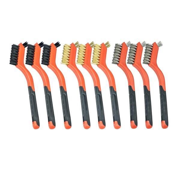 SALI ワイヤーブラシ 9本セットキッチン コンロ 台所 サビ取り 真鍮ブラシ ステンレスブラシ 錆落とし 頑固な汚れ クリーナー 塗装剥し 清掃 掃除 クリーニング 工具 小型商品コード：49077111915型番：O06HB009カラ...