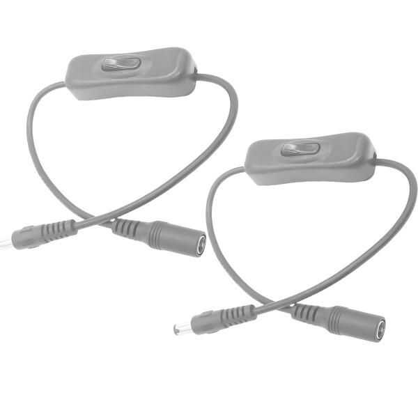 クリアヒル（Clearhill）2個 5-24V DCオン/オフスイッチ（5521DCオス・メスコネクタ付き、ブラック）、22AWGワイヤー、開閉が簡単、PC、テレビ、車、5V、12V、24V LEDストリップ用商品コード：49077128...