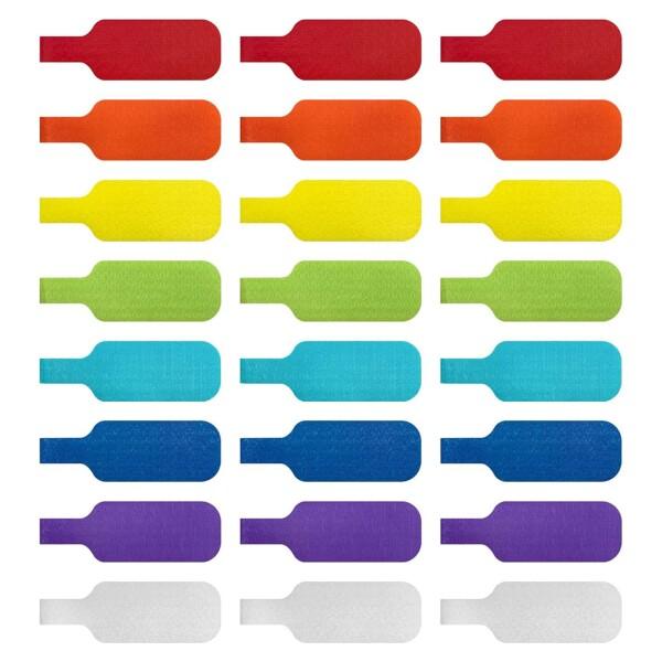 ケーブルタグ 8色各3 24枚入り ケーブルラベル マルチカラーの手書きケーブルタグ ワイヤや身分証明書を整理 配線識別 繰り返し使用可能商品コード：49077224273型番：LIAO-2-CAIサイズ：長さ5.5cm、幅2cmカラー：マ...