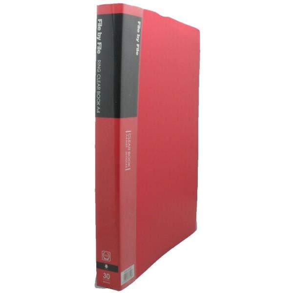 ビュートン ファイル リングクリヤーブック A4 30P レッド RCB-A4-30R商品コード：49077227802型番：RCB-A4-30Rカラー：レッド生産国:中国PP製 金具樹脂製
