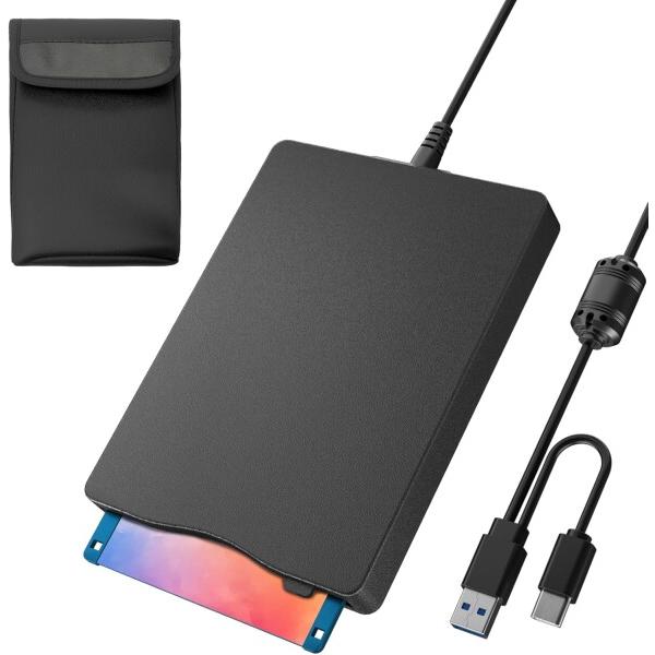 フロッピーディスクリーダー フロッピーディスクドライブ 外付け USB 3.5インチポータブルフロッピーディスクドライブ 1.44MB FDD 読み取り キャリングケース付け PC用 Windows11/10/8/7 WindowsXP V...