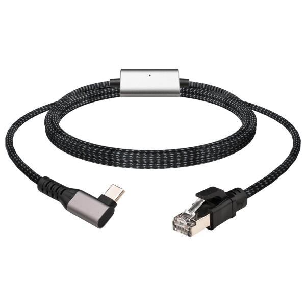 Leehitech 3M L字型 ギガビット USB C to 有線LAN アダプターケーブル 1000M信号伝送 Type-C to RJ45 イーサネット変換ケーブル 直接接続遅延なしThunderbolt 3/4、iPhone15/1...