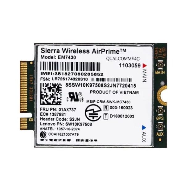 Sierra wireless EM7430 4G Module Card 01AX737 for ThinkPad X270 T470s S1 (3rd Gen) Yoga 370 X1 Carbon X1 Tablet Gen 2 X1...
