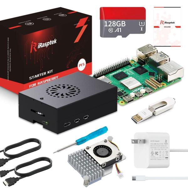 iRasptek Starter Kit For Raspberry Pi 5/ラズベリーパイ5 RAM 8GB ? 128GB ラズベリーパイ OSをプリインストー商品コード：49077232610型番：iRasptek-JP-PI5-8...