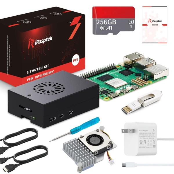 iRasptek Starter Kit For Raspberry Pi 5/ラズベリーパイ5 RAM 16GB ? 256GB ラズベリーパイ OSをプリインストー商品コード：49077232620型番：iRasptek-JP-PI5-...