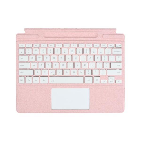 Surface Pro 11/10/9/8/X 対応 13インチ キーボード ワイヤレス サーフェス キーボード タッチパッド付き 7色バックライト ペン2収納可能 Typ-C充電式 軽量 薄型 カバー兼用 分離使用可 (ピンク)商品コード...