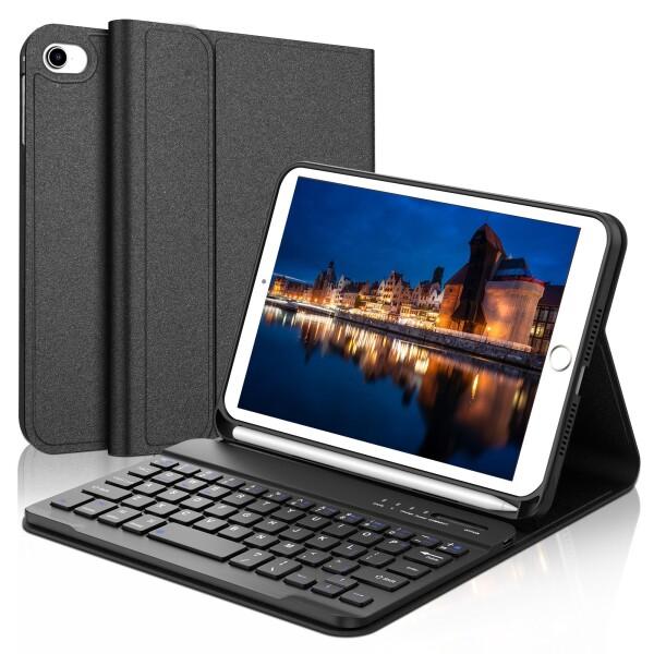 iPad mini5 キーボード ケース imini4/3/2/1兼用 キーボード付きケース 超軽量 薄型 スタンド機能 多角度調整 着脱式 ワイヤレス Bluetooth キーボード カバー pencil収納 全面保護 耐久性 オートスリ...