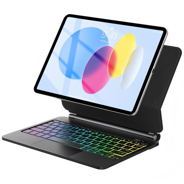 SENGBIRCH マジックキーボード iPad A16 11インチ/第10世代 10.9インチ対応 トラックパッド搭載 iPad 10世代 キーボード ケース 磁気吸着 7色バックライト 軽量 超薄型 オートスリープ アイパッド ケース ...