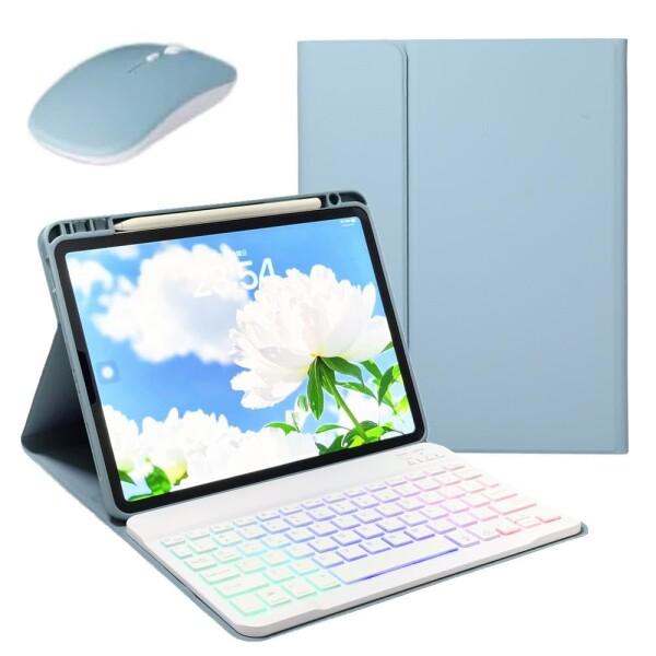 KMXDD マウス付き iPad 11世代/10世代 用 バックライトキーボード iPad（A16）11インチ 2025/10.9インチ 2022 用 キーボードケース カラフル RGBバックライト 分離式 Apple Pencil 収納可...