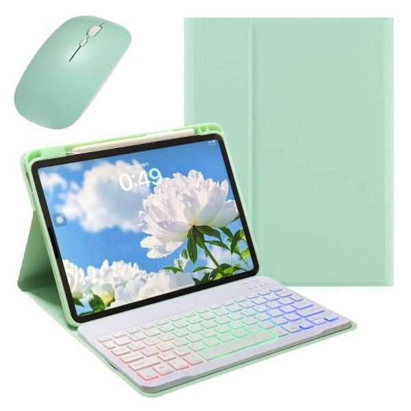 KMXDD マウス付き iPad 11世代/10世代 用 バックライトキーボード iPad（A16）11インチ 2025/10.9インチ 2022 用 キーボードケース カラフル RGBバックライト 分離式 Apple Pencil 収納可...