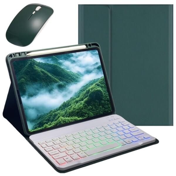 KMXDD マウス付き iPad 11世代/10世代 用 バックライトキーボード iPad（A16）11インチ 2025/10.9インチ 2022 用 キーボードケース カラフル RGBバックライト 分離式 Apple Pencil 収納可...