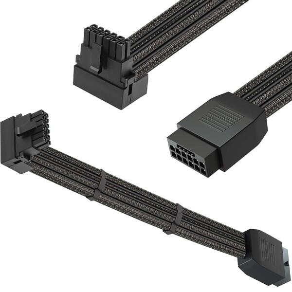 DAOKAI ATX3.0 PCI-E 5.0 12VHPWR電源モジュラーケーブル、3080 3090TI PSU 16Pin 12+4P グラフィックスカード(タイプA)用90度下向きメス-オス延長ケーブル商品コード：490772354...