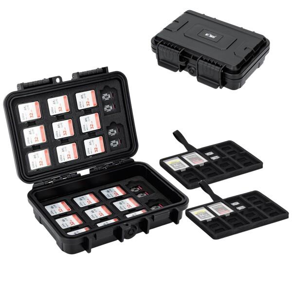 KIWIFOTOS 114スロット メモリーカードケース 大容量 22枚 SD SDHC SDXC カード + 76枚 Micro SD TF MSDカード + 16枚 CFexpress Type B/XQDカード 収納ケース SDカード...